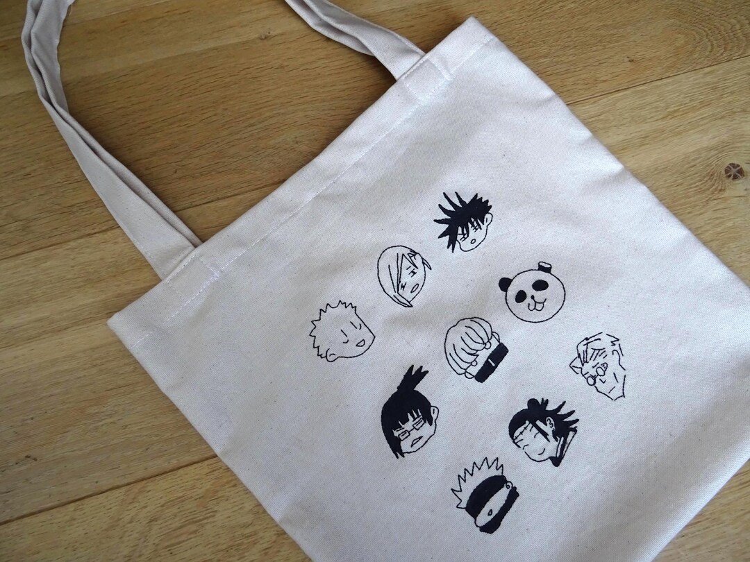 JUJUTSU KAISEN / JJK / Tote Bag / Handmade / Embroidered / Shoulder Bag ...