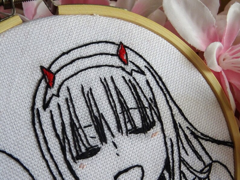 ZERO TWO / Darling in the Franxx / Hoop Art / Embroidery Hoop - Etsy