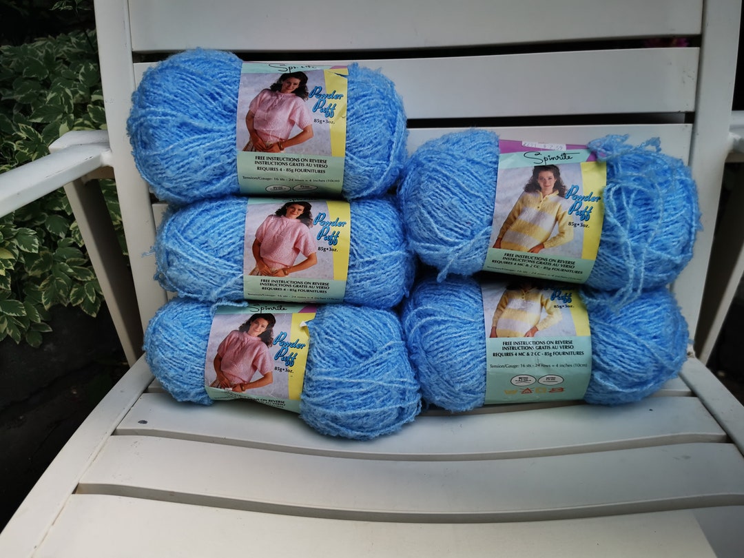 Spinrite Powder Puff –worsted Weight, 100% Acrylic Boucle Yarn in Baby ...