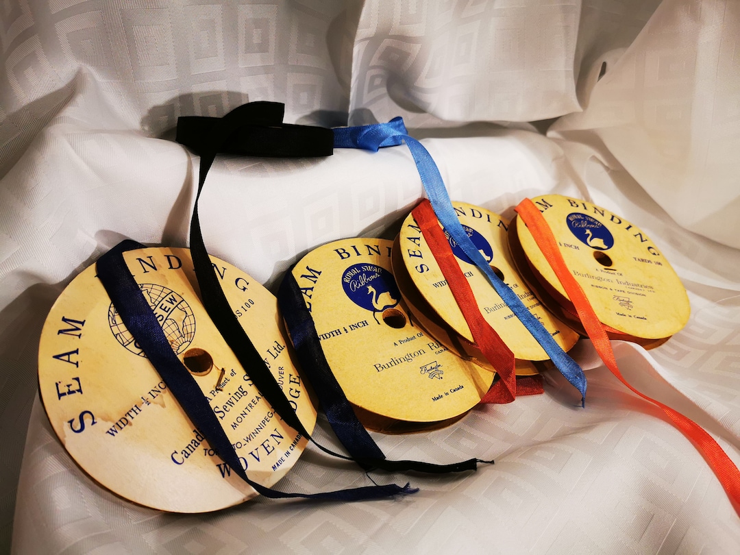 Vintage 100% Woven Edge Rayon Seam Binding by Royal Swan and Cansew - Etsy