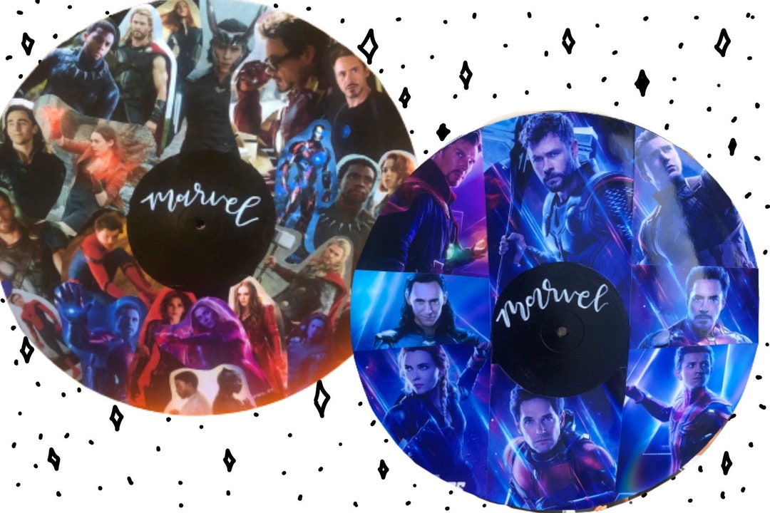 Marvel 12” Custom Hand Collaged Vinyl Record - Etsy