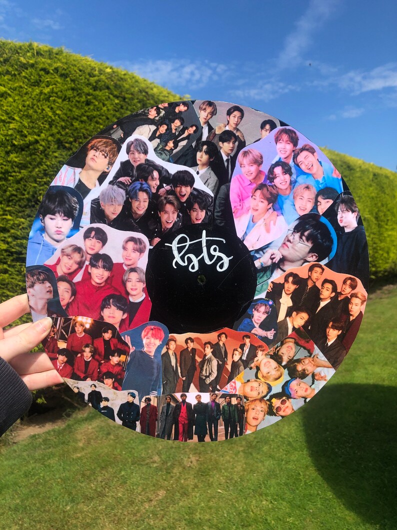 Bts 12 Custom Hand Collaged Vinyl Record - Etsy