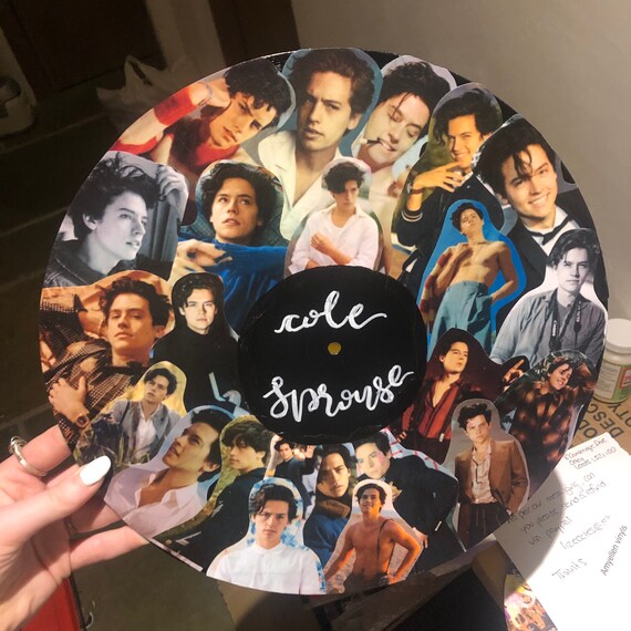 Cole sprouse 12 custom hand collaged vinyl record | Etsy