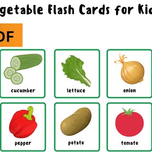 Vegetable Flash Cards for Kids - Fun & Educational Learning Tool for ...