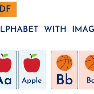 Printable Alphabet Flash Cards, Classroom Decor, Toddlers Preschool ...