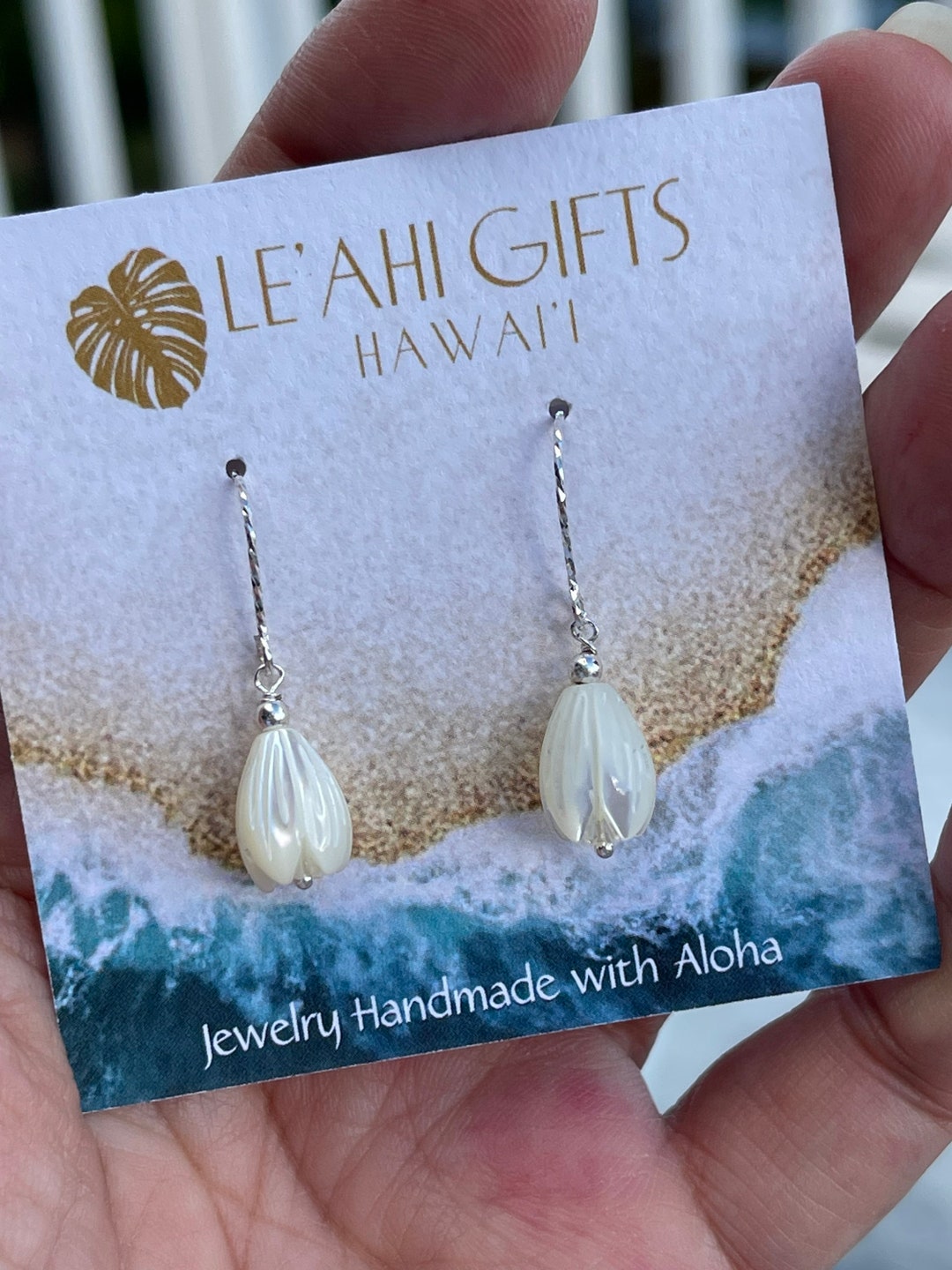 Hawaiian Pikake Sparkle Gold or Silver Bead Earrings Hawaiian - Etsy
