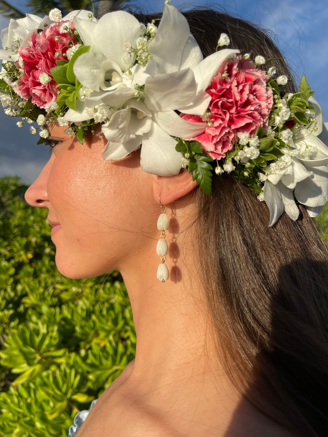 Hawaiian 3 Pikake Gold Filled or 925 Silver Sparkle Dangle Earrings - Etsy