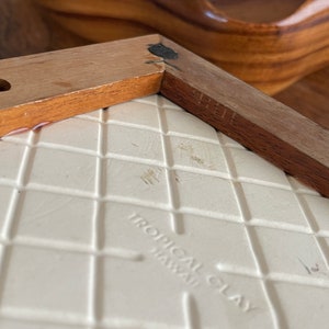 Vintage Hawaiian Quilt Puakenikeni Koa Wood Art TILE Tropical Clay Hawaii - Etsy