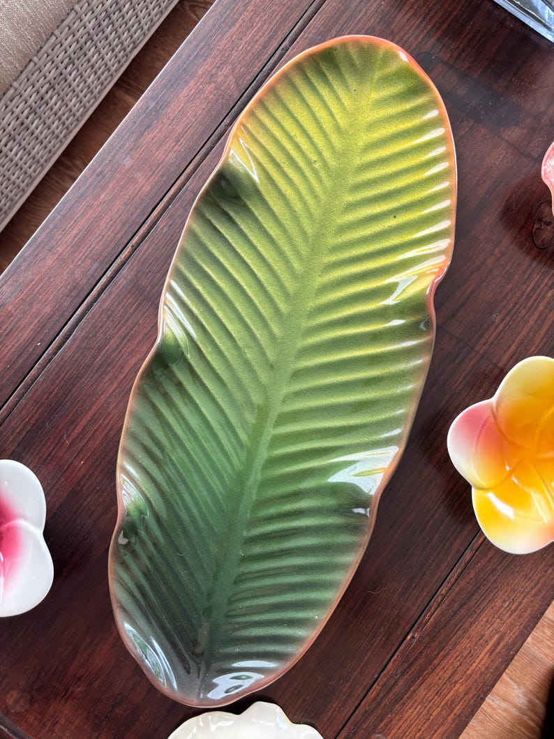 Tropical Clay Hawaii 5 Piece Serving Set Vintage Bowls Platter - Etsy