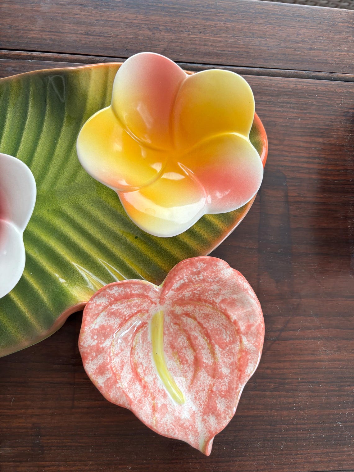 Tropical Clay Hawaii 5 Piece Serving Set Vintage Bowls Platter - Etsy
