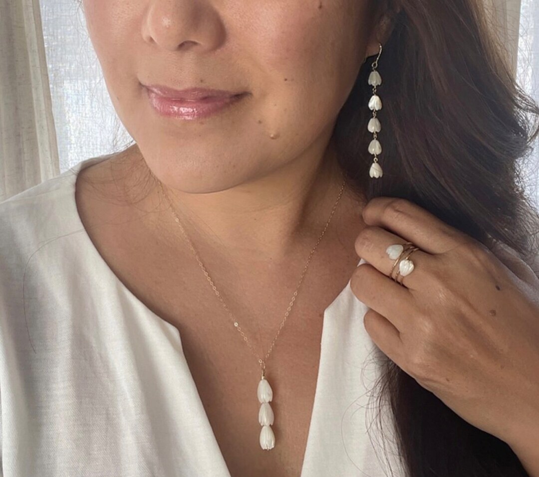 Hawaiian 4-5 Long Pikake Gold Filled or 925 Silver Sparkle Dangle ...