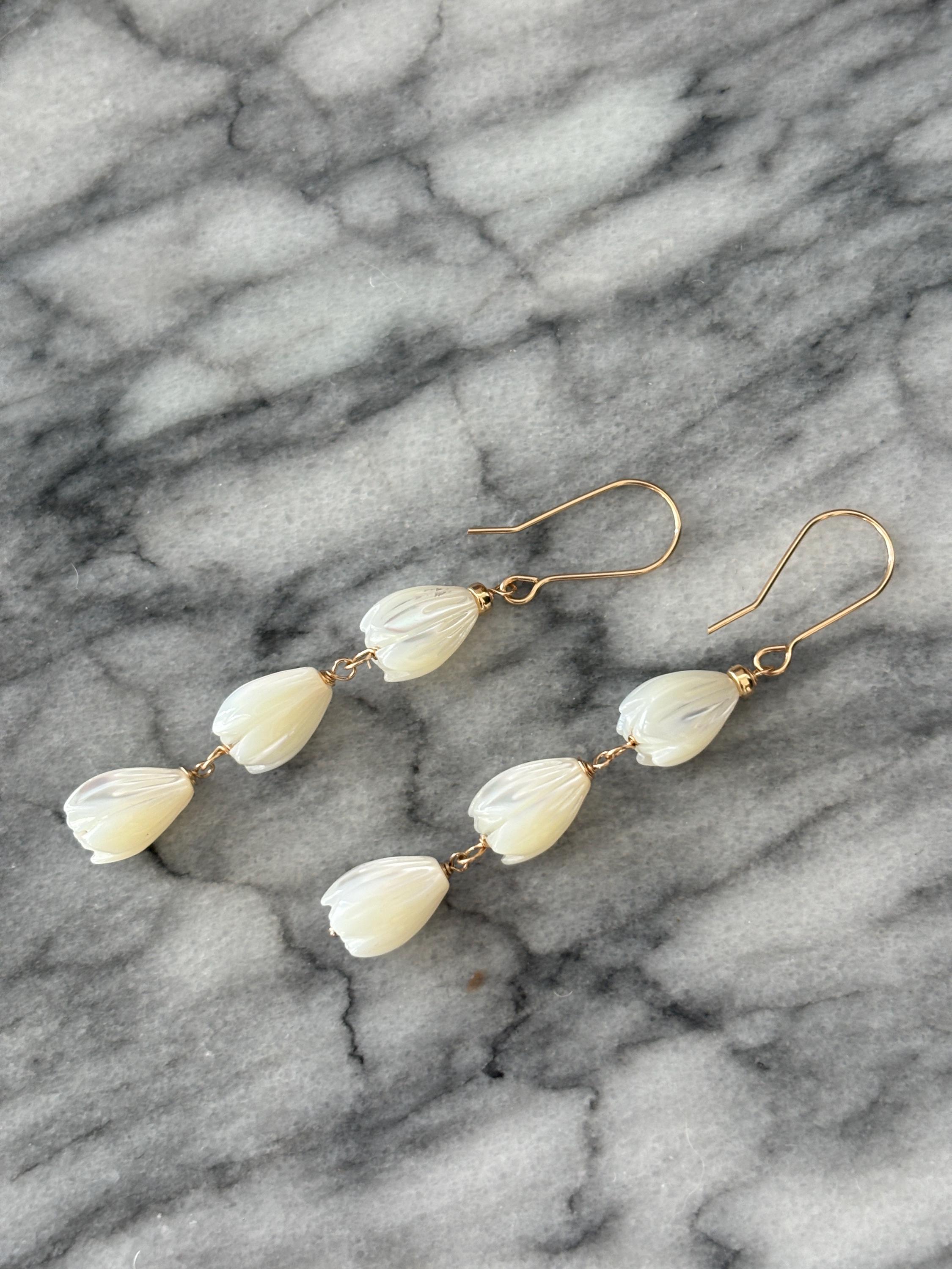 Hawaiian 3 Pikake Gold Filled or 925 Silver Sparkle Dangle Earrings - Etsy