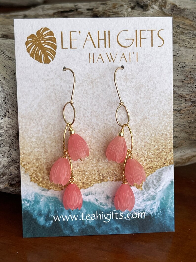 Hawaiian Pink 3 Pikake Gold Filled or 925 Silver Sparkle - Etsy