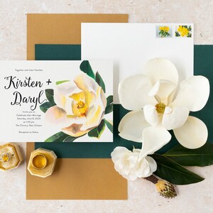 Magnolia Floral Watercolor Wedding Suite - White Magnolia Wedding ...