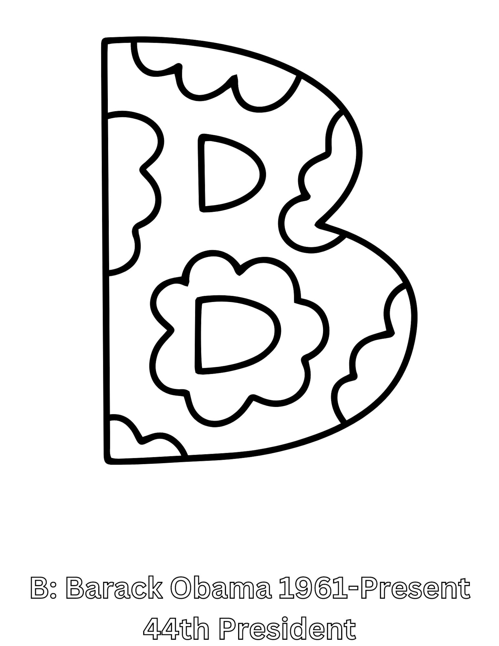 Letter B Coloring Page - Etsy