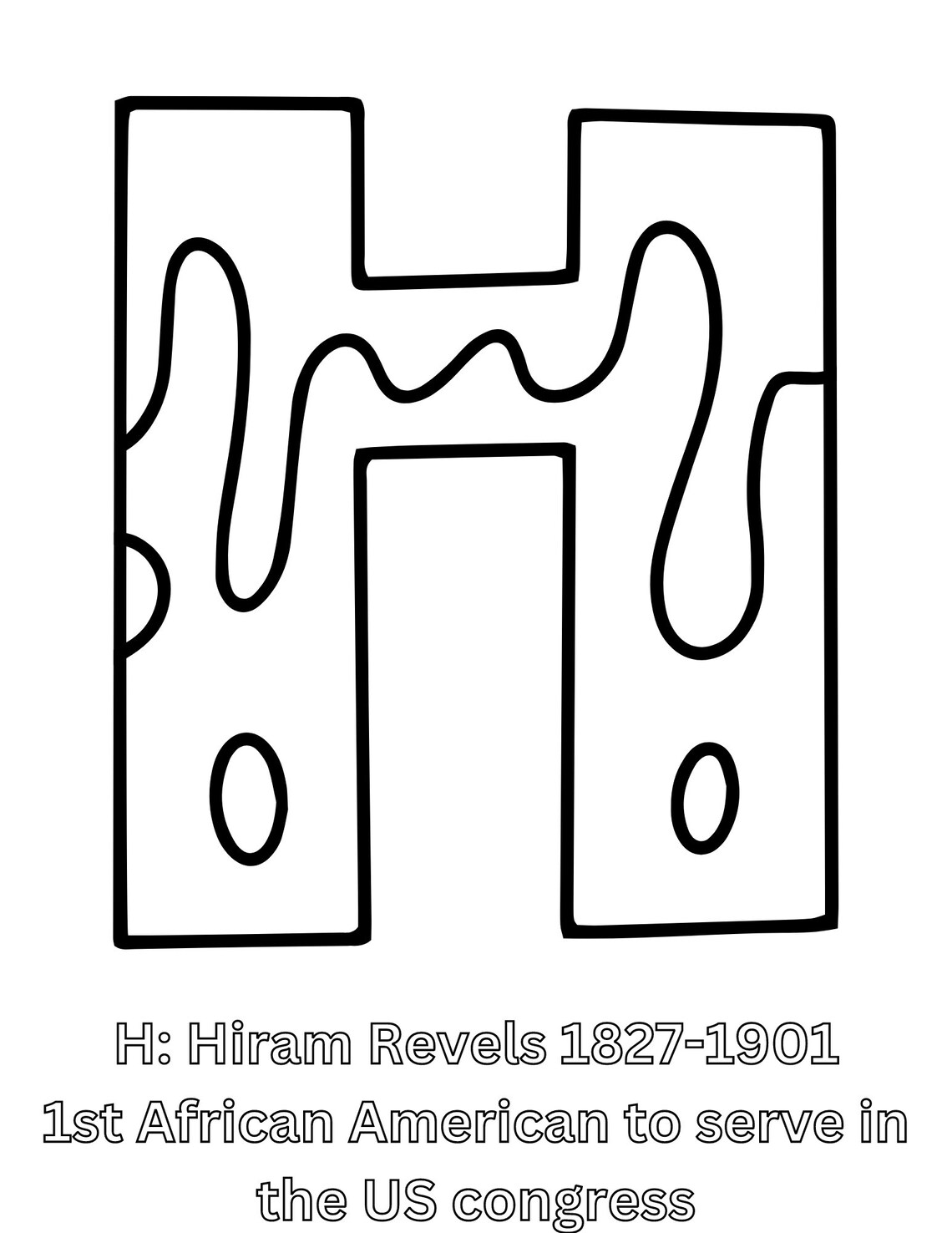 Letter H Coloring Page - Etsy
