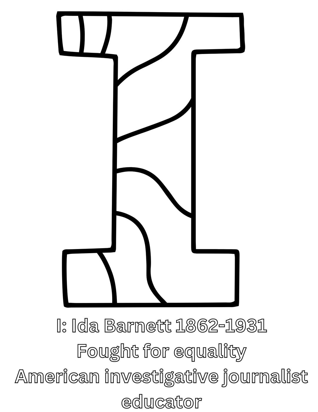 Letter I Coloring Page - Etsy