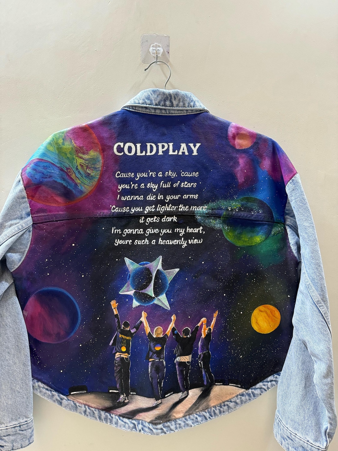 Coldplay Customised Denim Jacket - Etsy UK