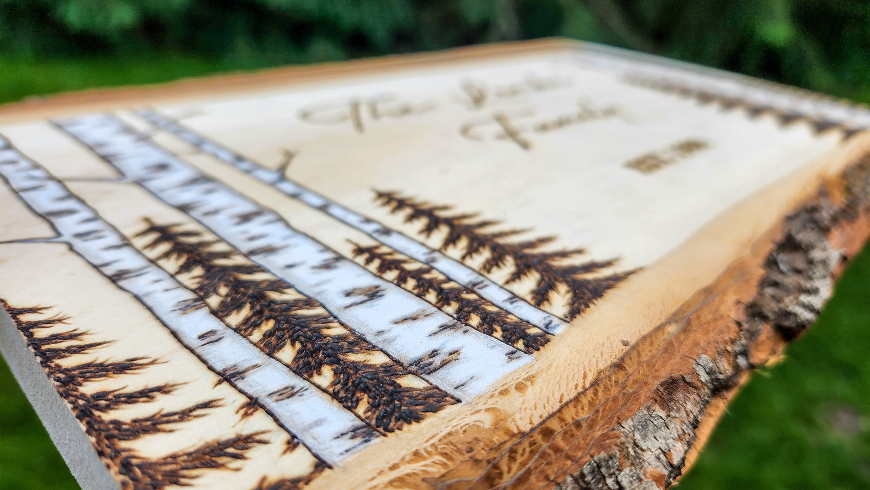 Custom Woodburned Family Name Sign - Etsy