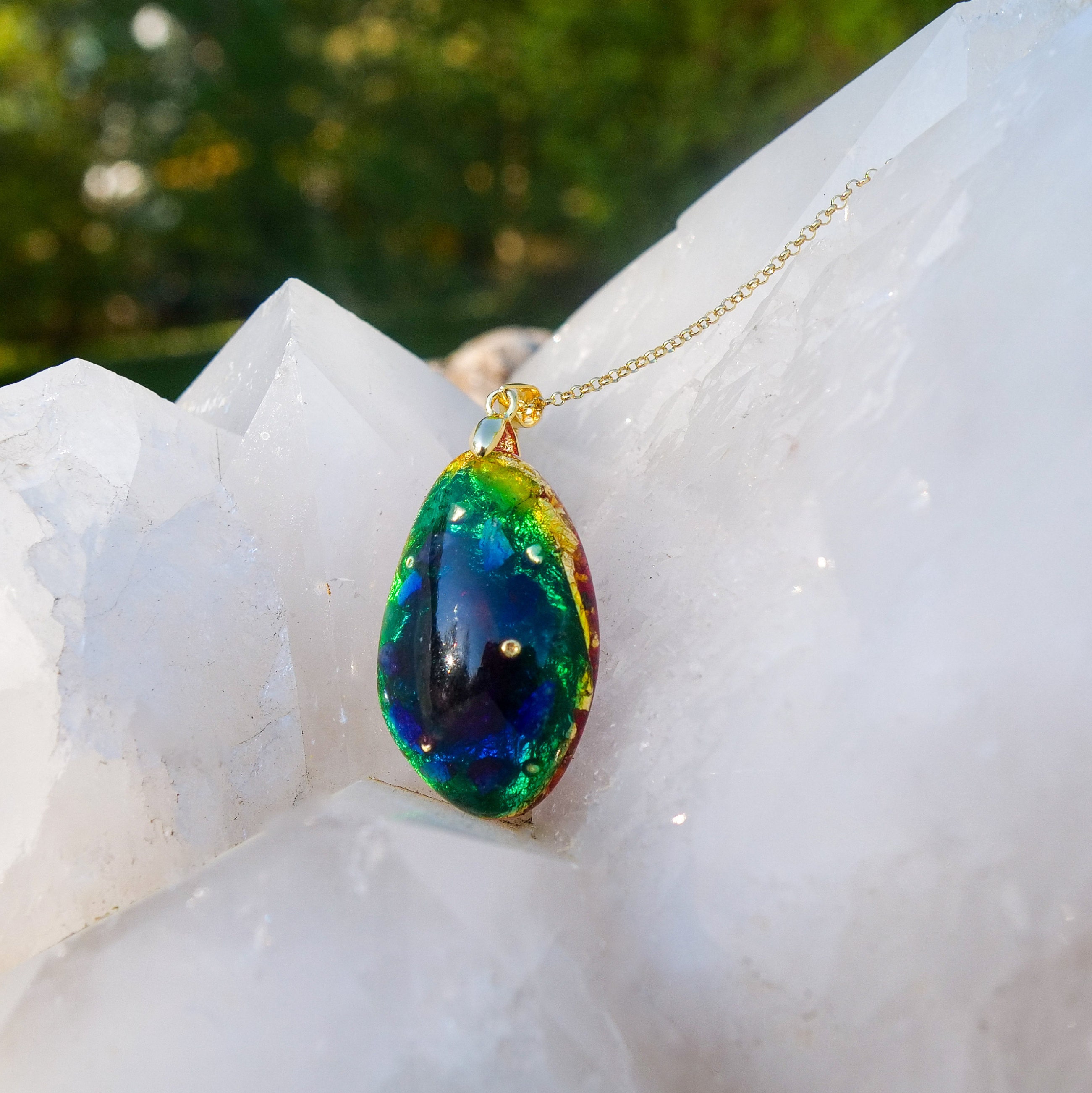 Pranadrop® Rainbow Amulet Energetic Pendant Spiritual - Etsy