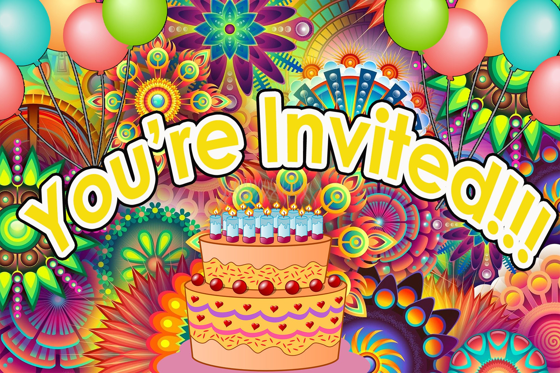 You're Invited 10pk. Invitations Birthday Invitations - Etsy UK