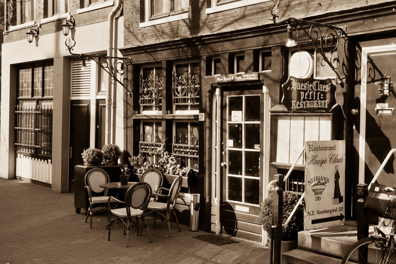 New Amsterdam Cafe, Holland, the Netherlands, Sepia-toned - Etsy