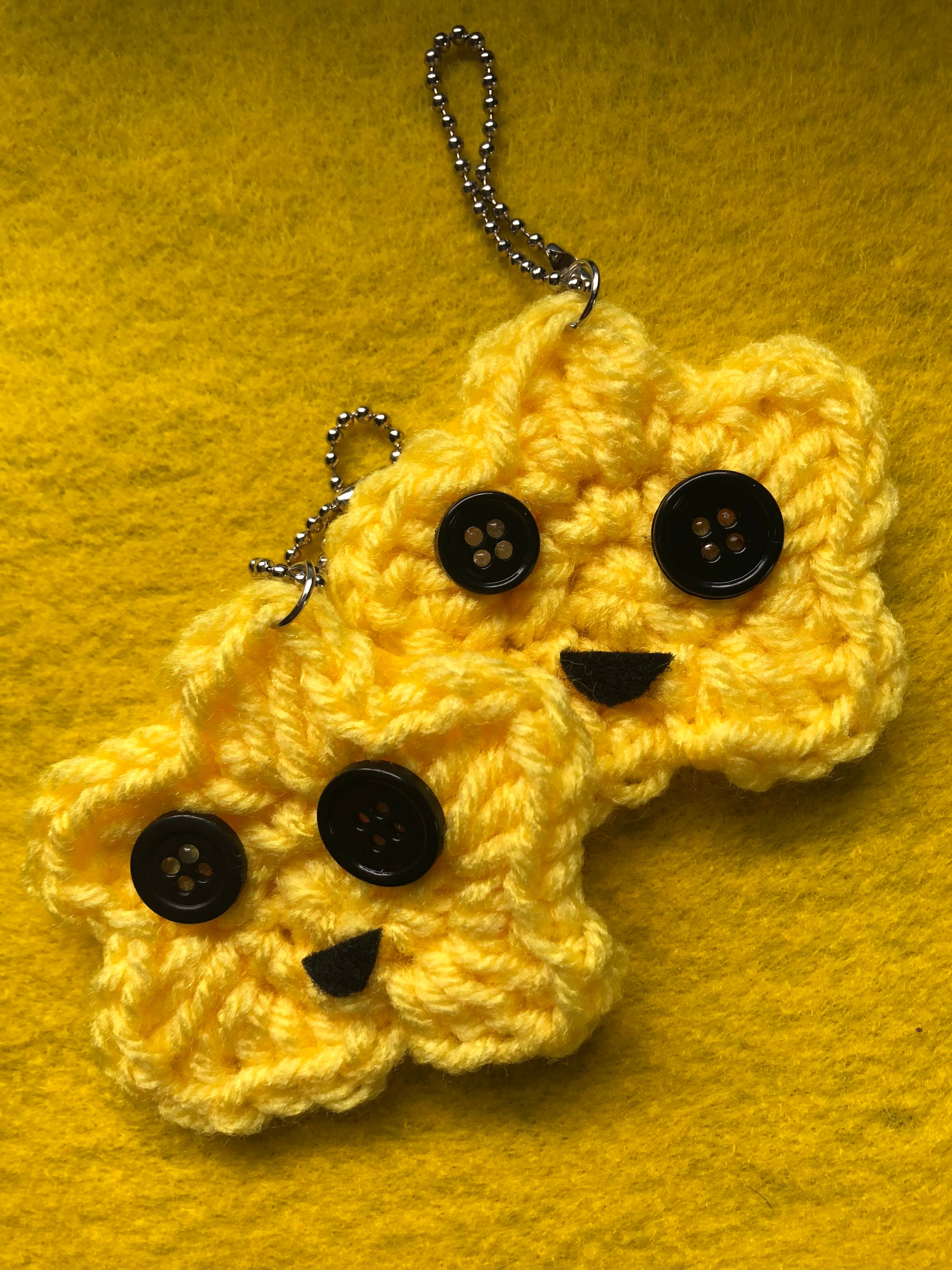 Crochet Lucky Star Keychain - Etsy