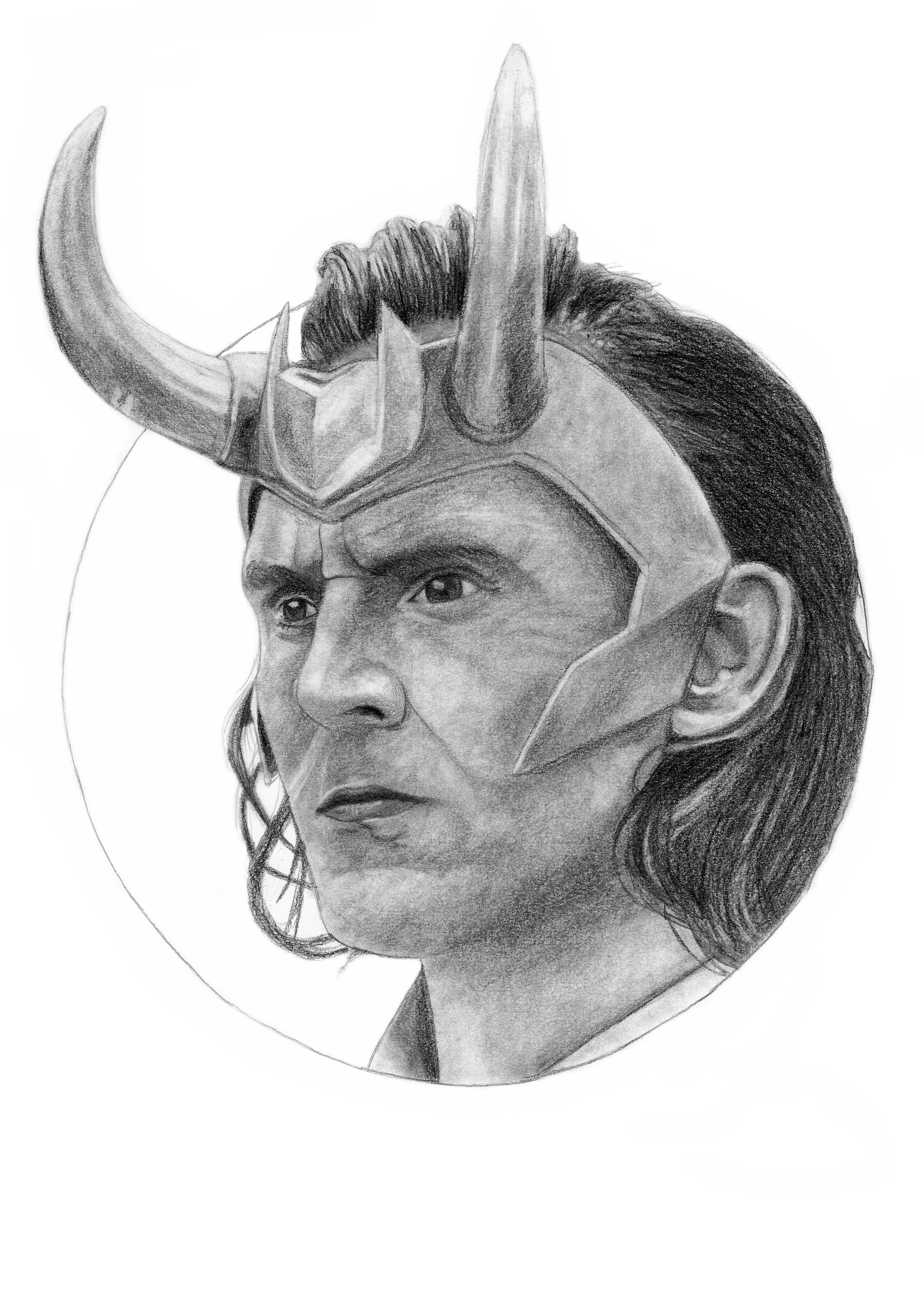 Loki Black And White Portrait