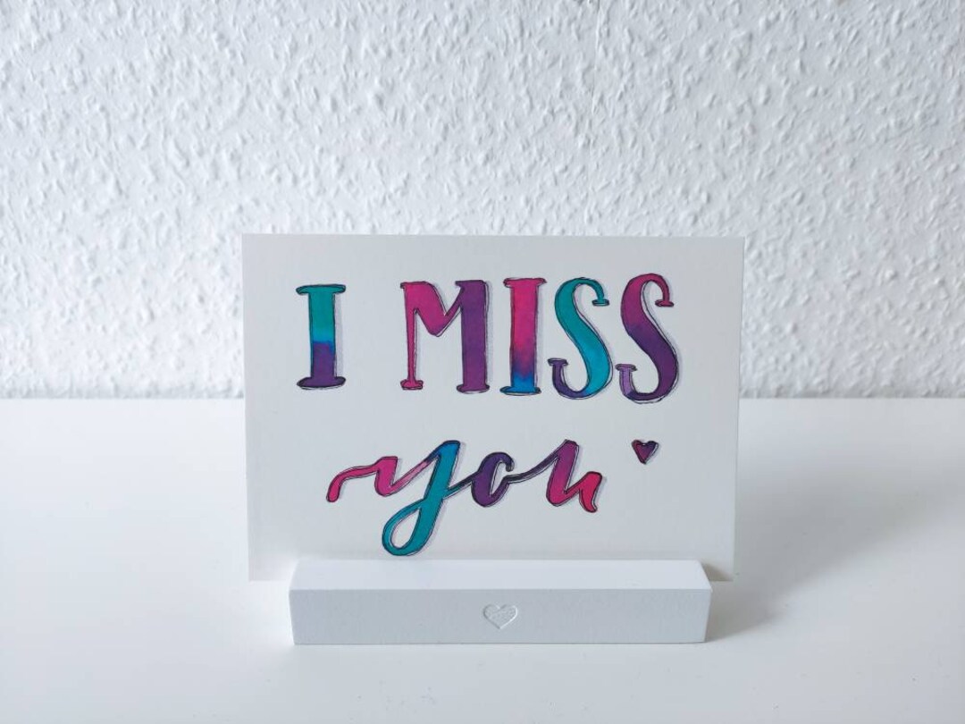 I Miss You | Postcard for Friendship, Love, Family or Colleague - Etsy