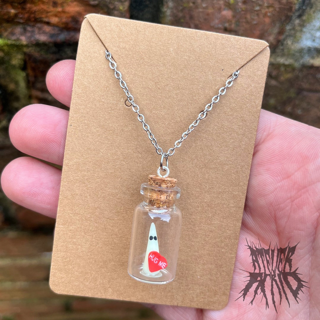 The Love Heart Adopt a Ghost Necklace- Cute Ghost Necklace. Gothic ...