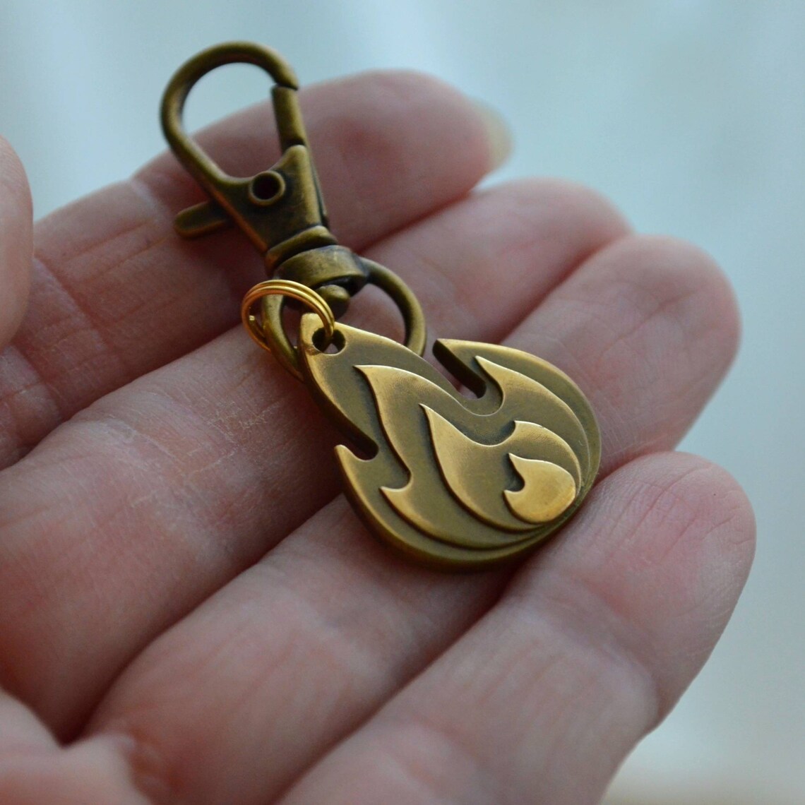 Custom keychain with fire emblem firefighter gift drive | Etsy