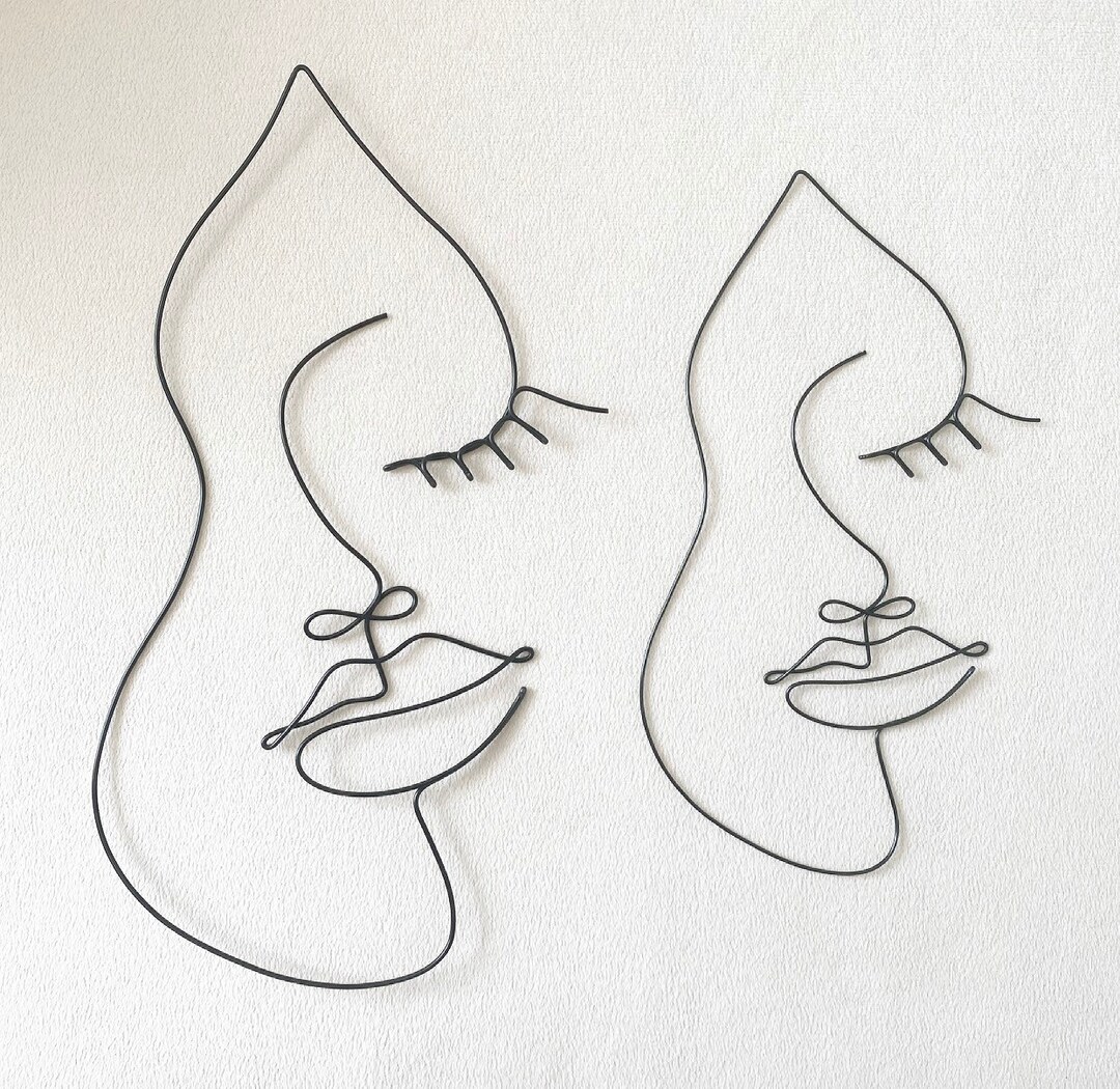 Handcrafted Abstract Female Wire Art Face Wall Hanging - Etsy UK
