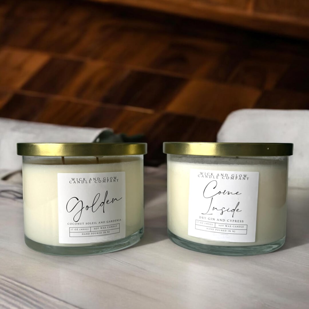 Breathe Deep Soy Wax Candle Set: Dry Gin, Cypress, Coconut Soleil ...