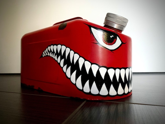 Red Fuel Can Hand Made Hand Painted Decor Garage Custom - Etsy