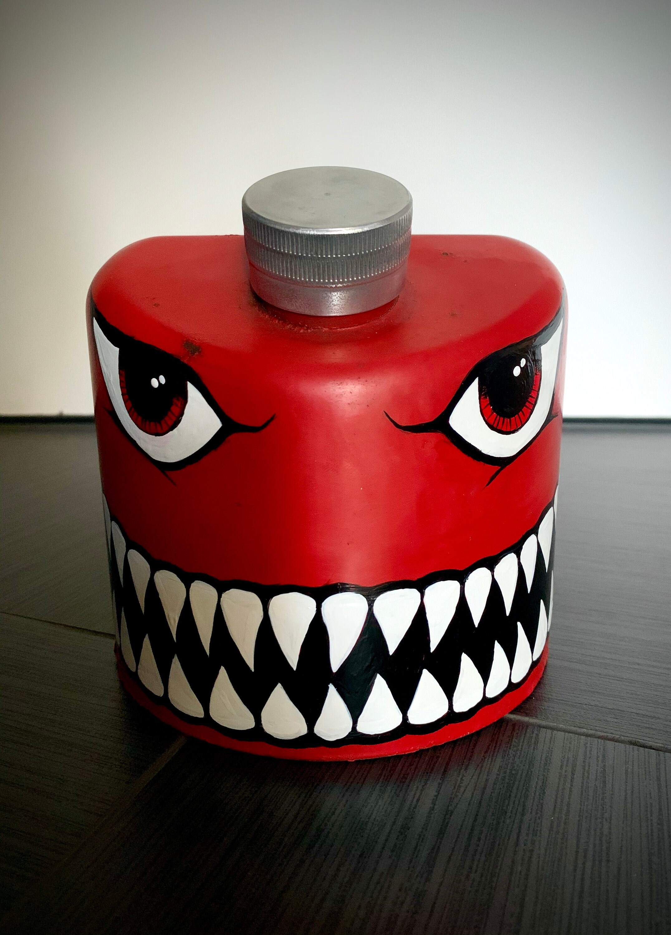 Red, Fuel Can, Hand Made, Hand Painted, Decor, Garage, Custom Art ...