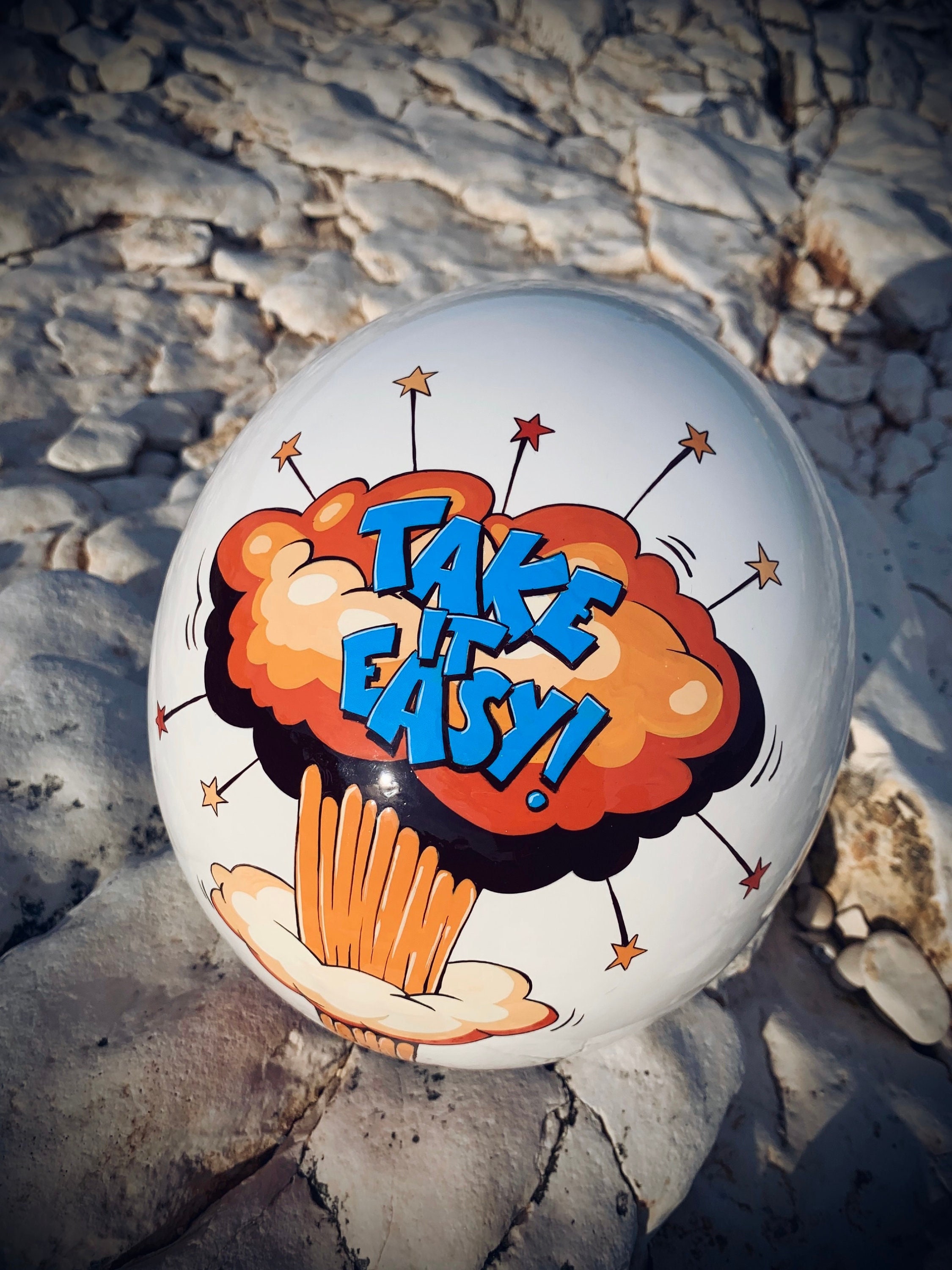 Bell Custom 500 Helmet, Pop Art Style, Hand Painted, Custom Art ...