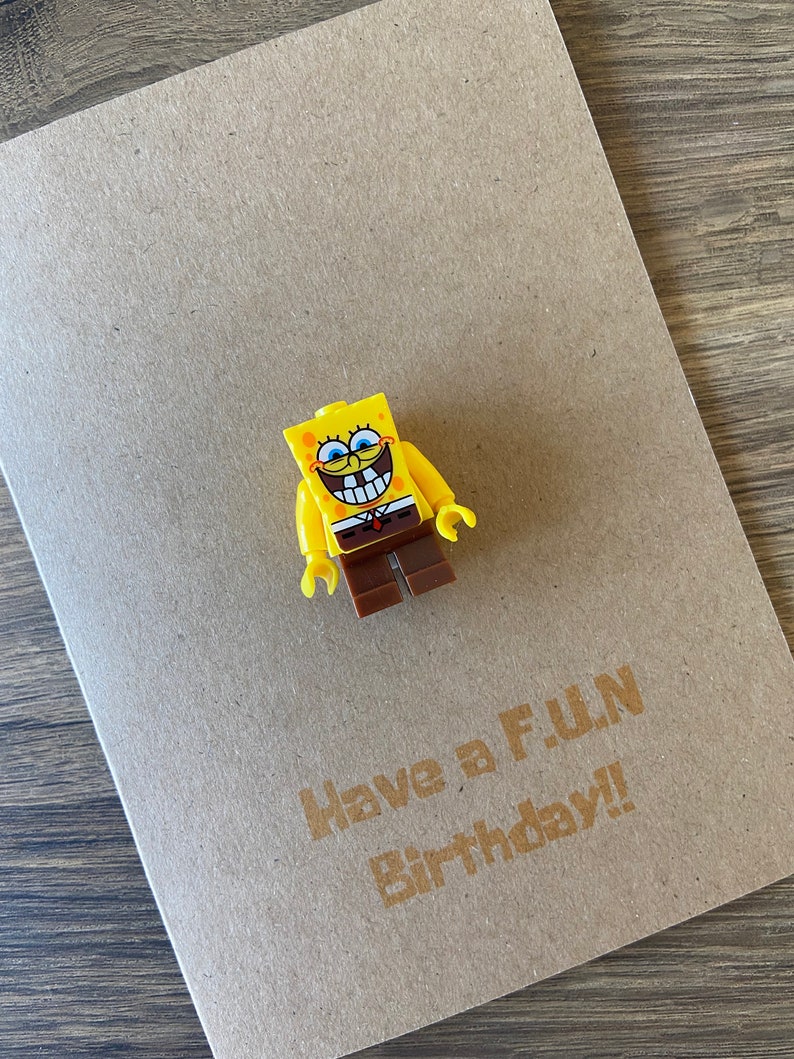 Spongebob Squarepants Card Spongebob Squarepants Birthday - Etsy