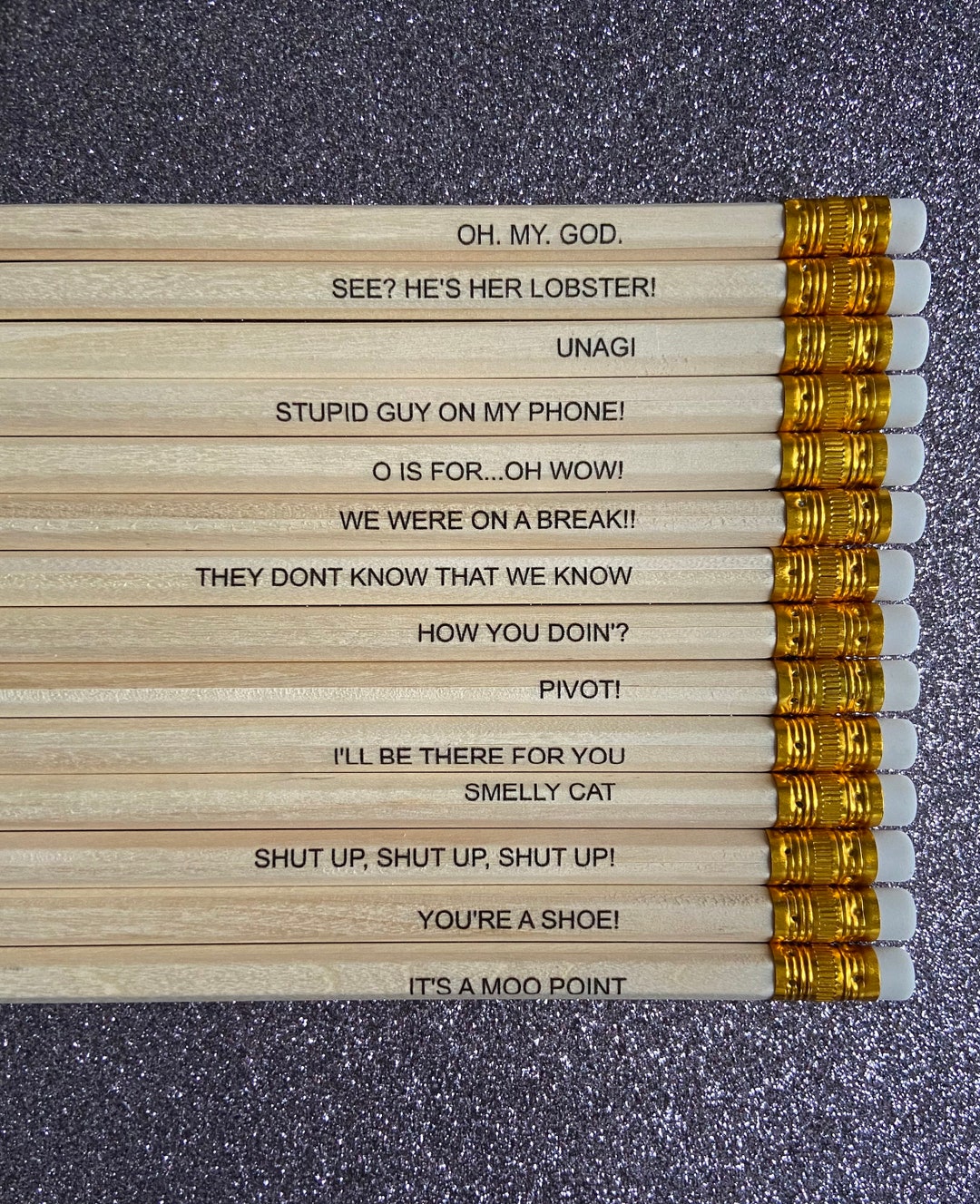 Friends Pencils Customised Pencils Featuring Friends Quotes the One ...