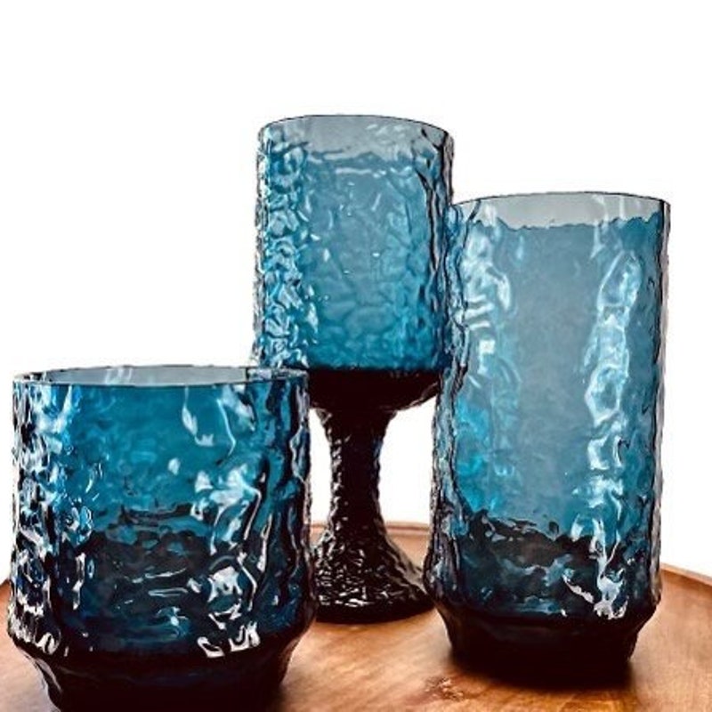 Blue Glassware - Etsy