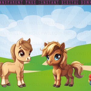 Cute Farm Clipart PNG Bundle, Cute Farm Animal Clipart, Barn, Tractor ...