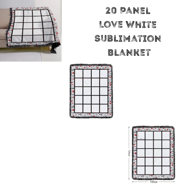 20 Panel Sublimation Blanket - Etsy
