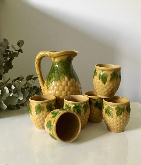 Service à boisson en barbotine - Etsy France