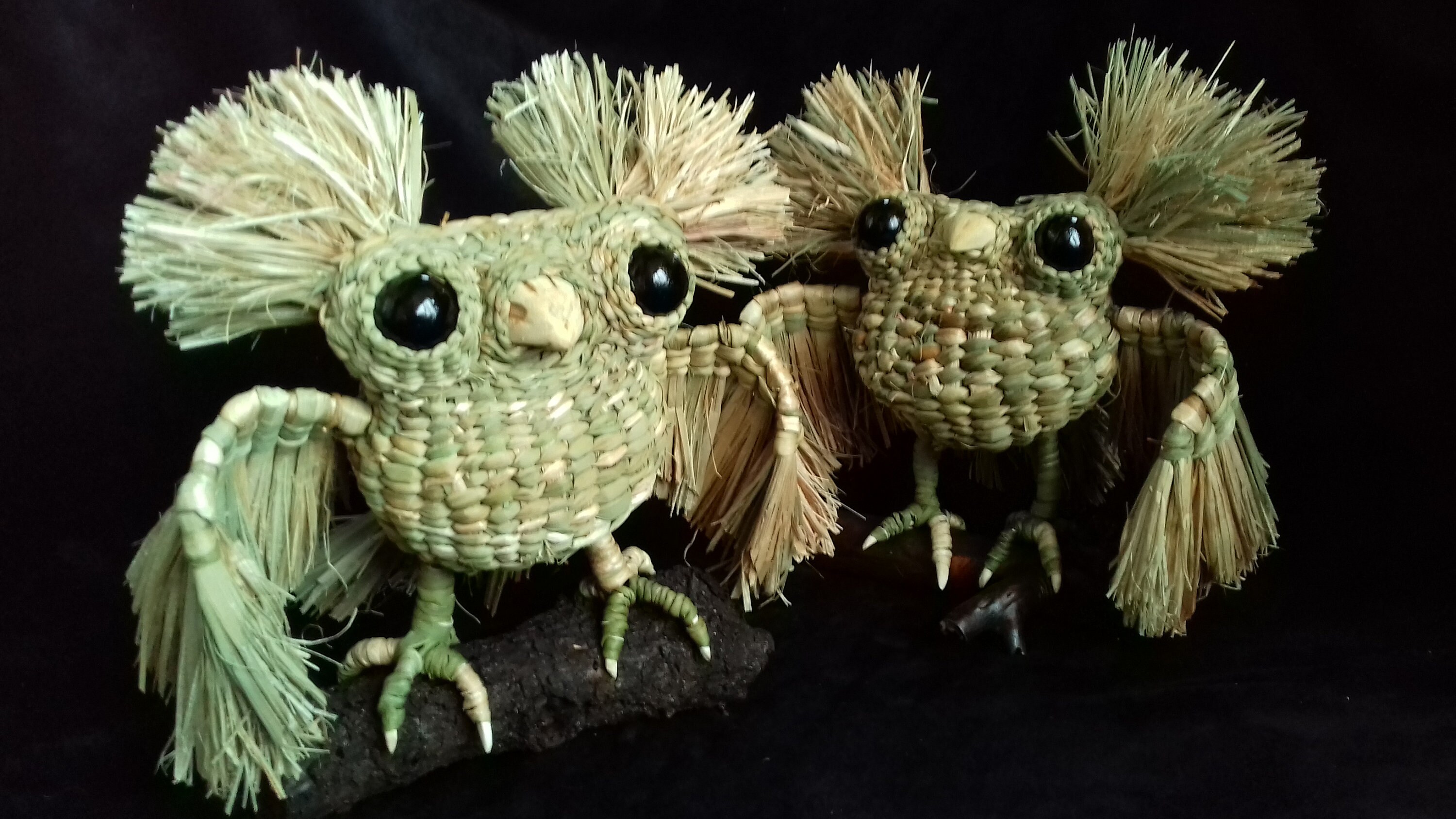 Owl Bird Sculpture, Wicker Animals, Home Decor 9 High - Etsy