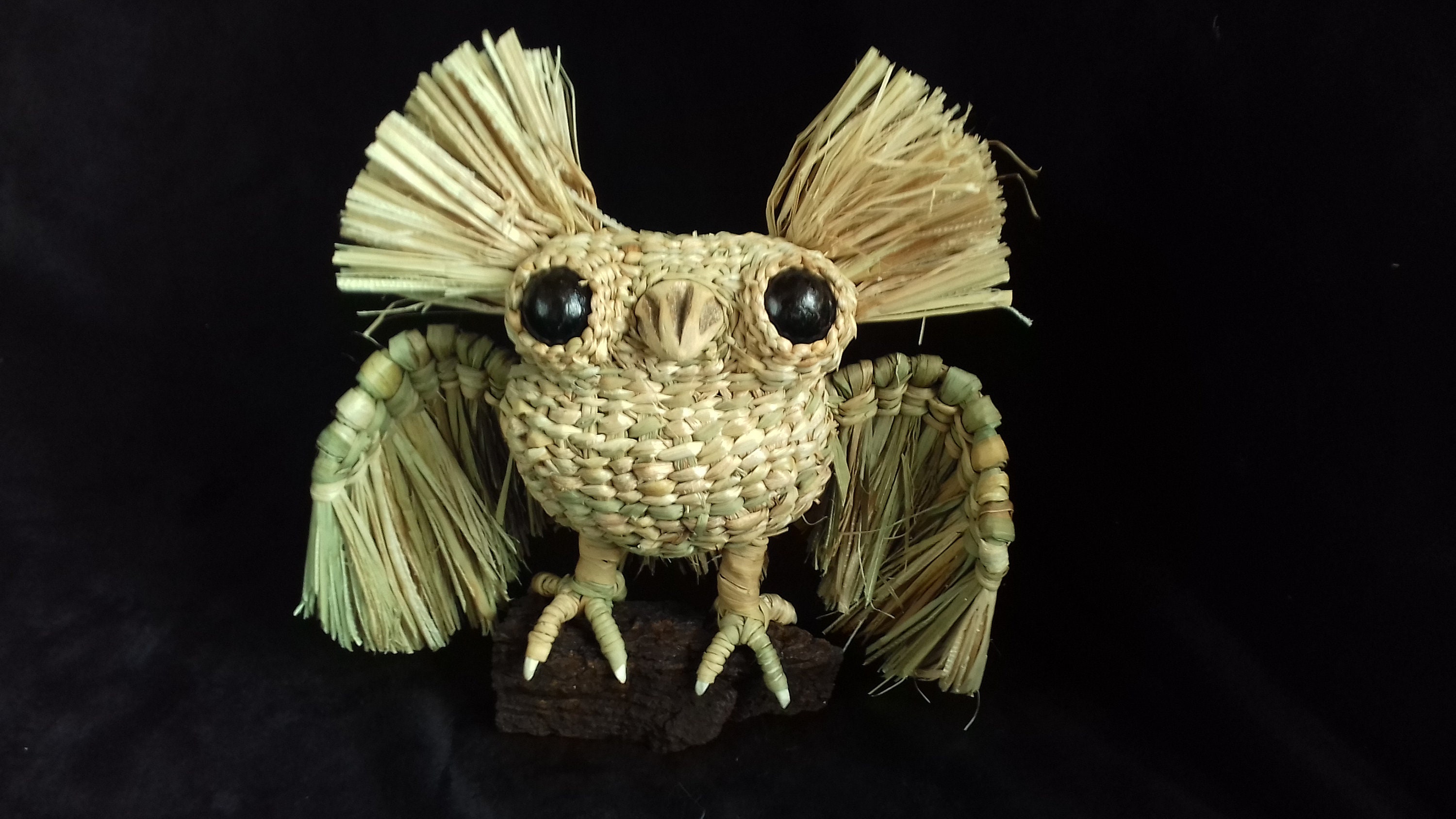 Owl Bird Sculpture, Wicker Animals, Home Decor 9 High - Etsy