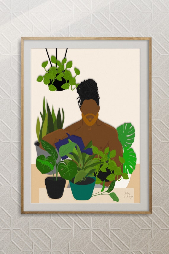 Plant Daddy Art Plant Dad Art Plant Print Wall Art Plant - Etsy