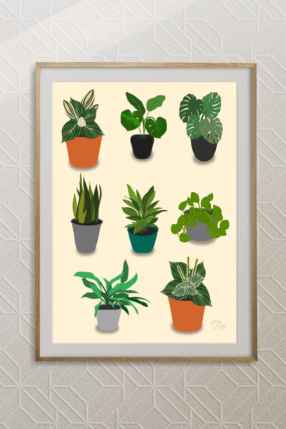 Plant Art Plant Print Wall Art Plant Lover Art Plant - Etsy