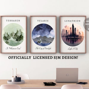 Velaris City of Starlight Desktop Wallpaper, ACOTAR Wallpaper, Bookish ...