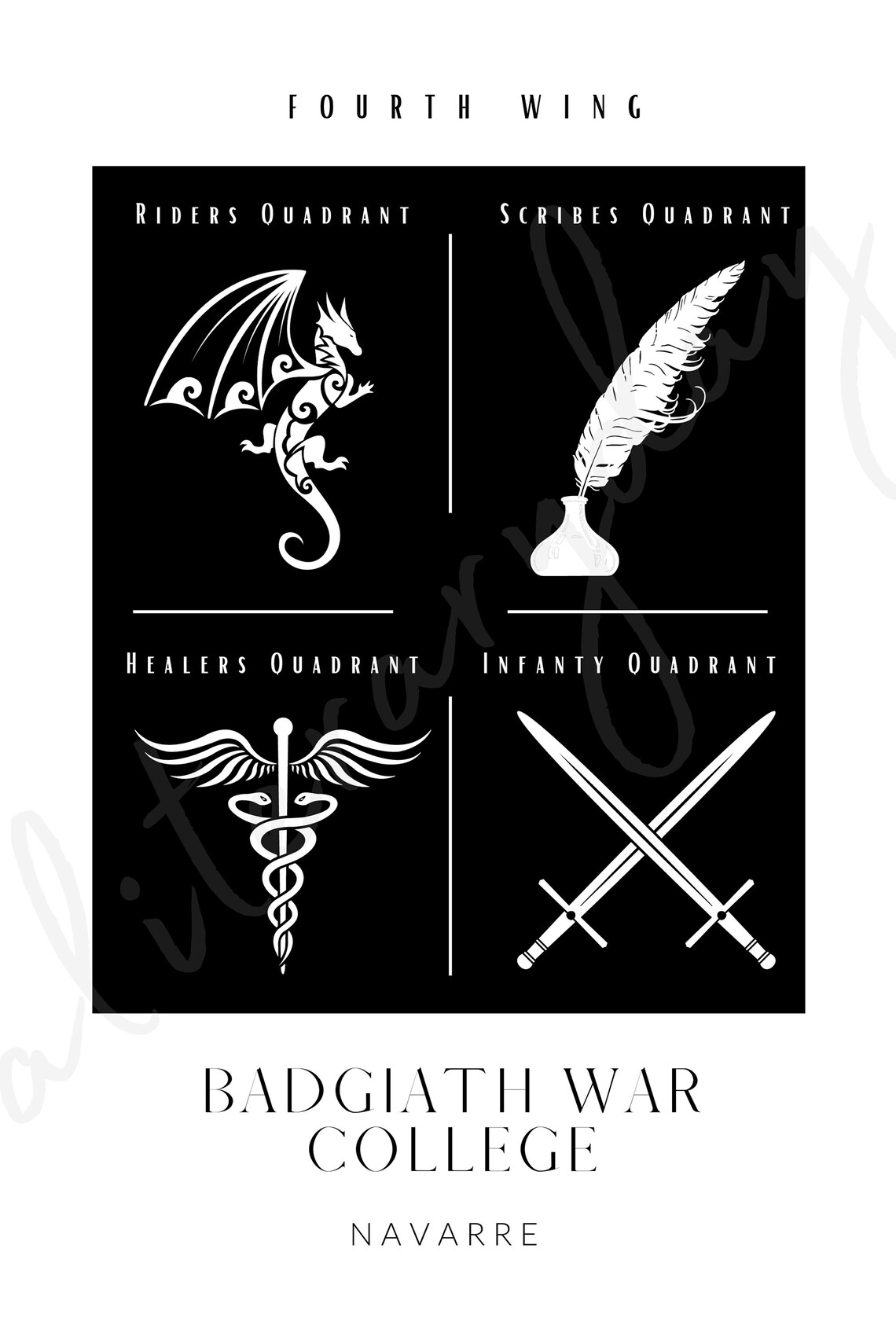 Fourth Wing Instant Digital Download Art Print Printable - Etsy