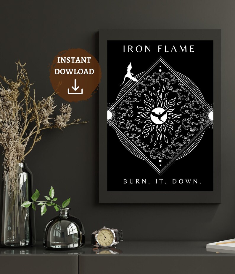Iron Flame Instant Digital Download Art Print Fourth Wing - Etsy