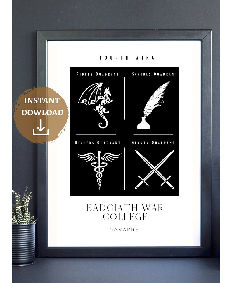 Fourth Wing Instant Digital Download Art Print Printable - Etsy